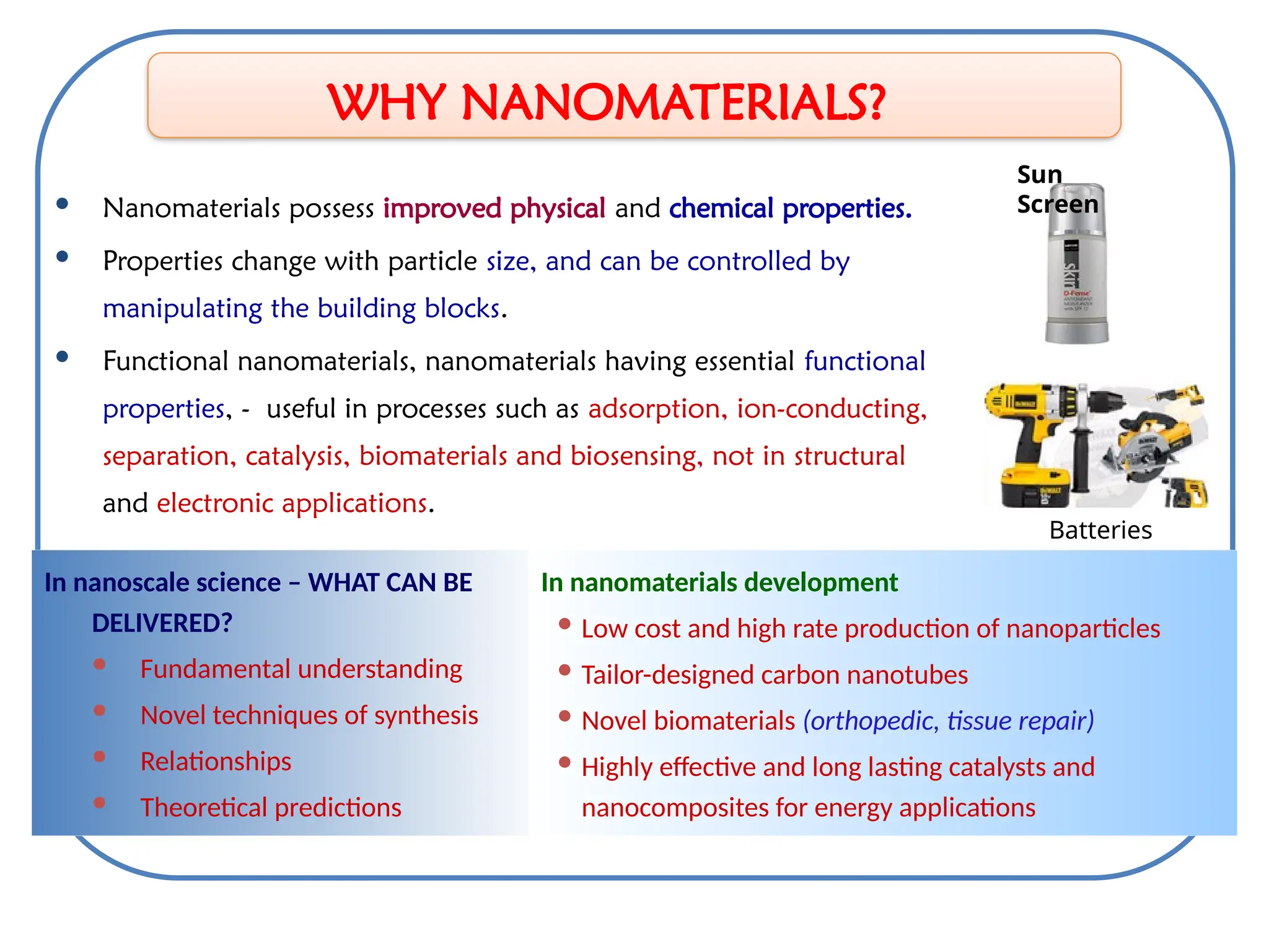 Concepts of Nanotechnology -INTRODUCTION NANOTECHNOLOGY – definition WHAT IS SPECIAL IN NANO ...
