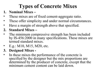 CONCRETE MIX DESIGN AS PER IS 10262:2009 | PPT