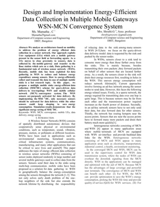 design & implementation of energy effecient data collection in multiple mobile gateways wsn mcn ...
