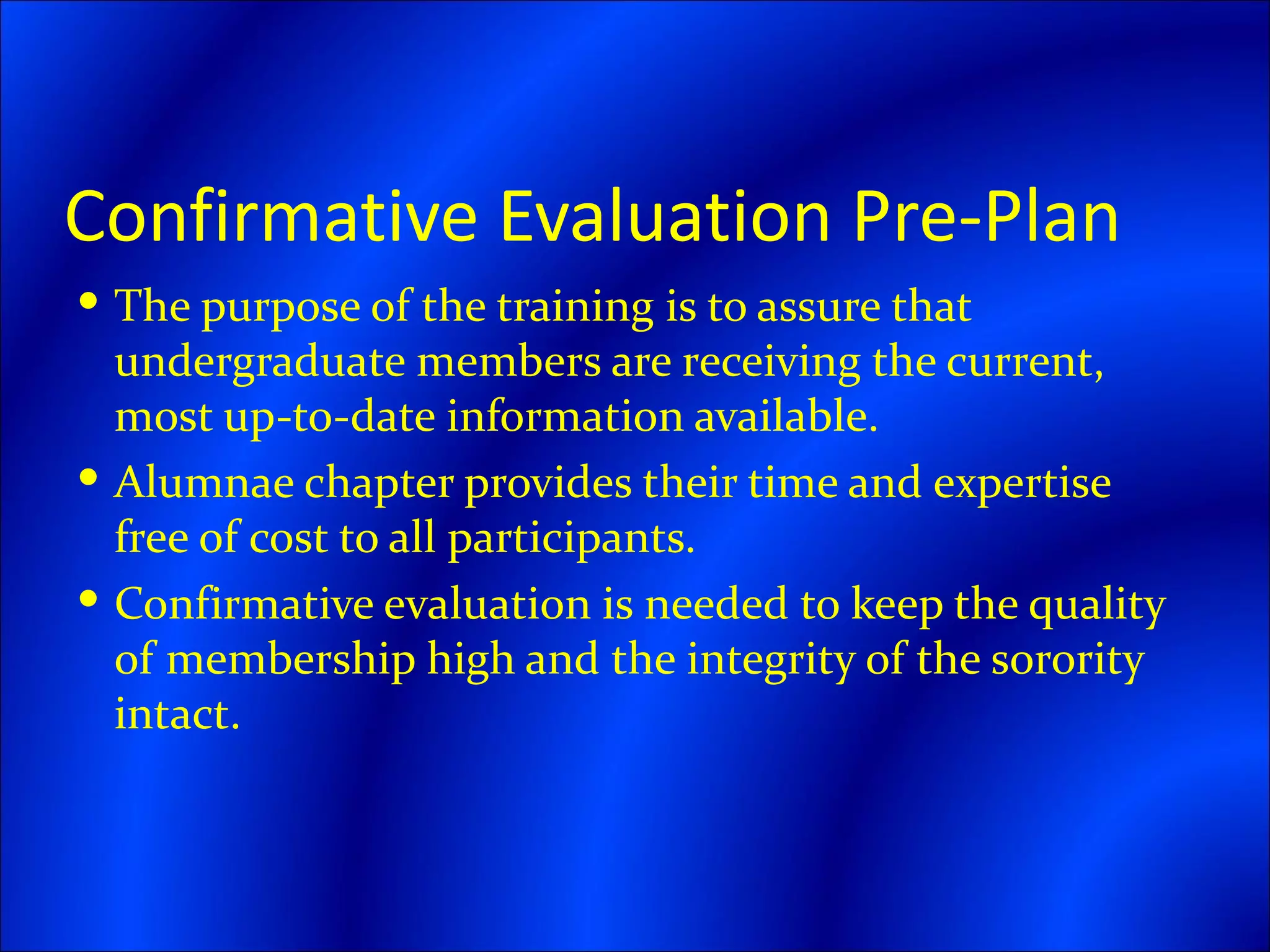 Final confirmative evaluation | PPT