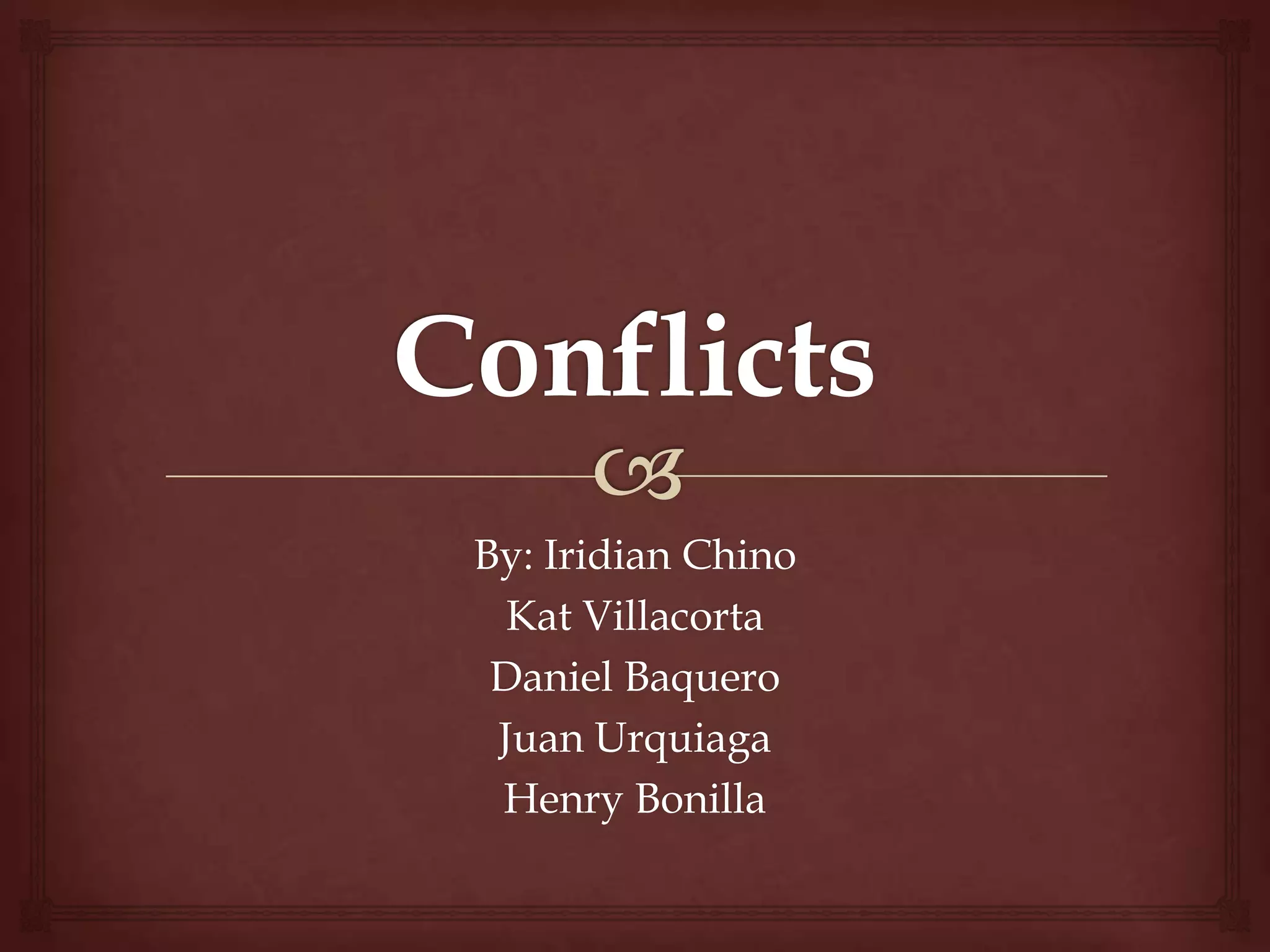 Conflicts Presentation | PPT