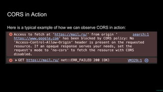 Conquering CORS. Taming Cross-Origin Resource Sharing. | PPTX