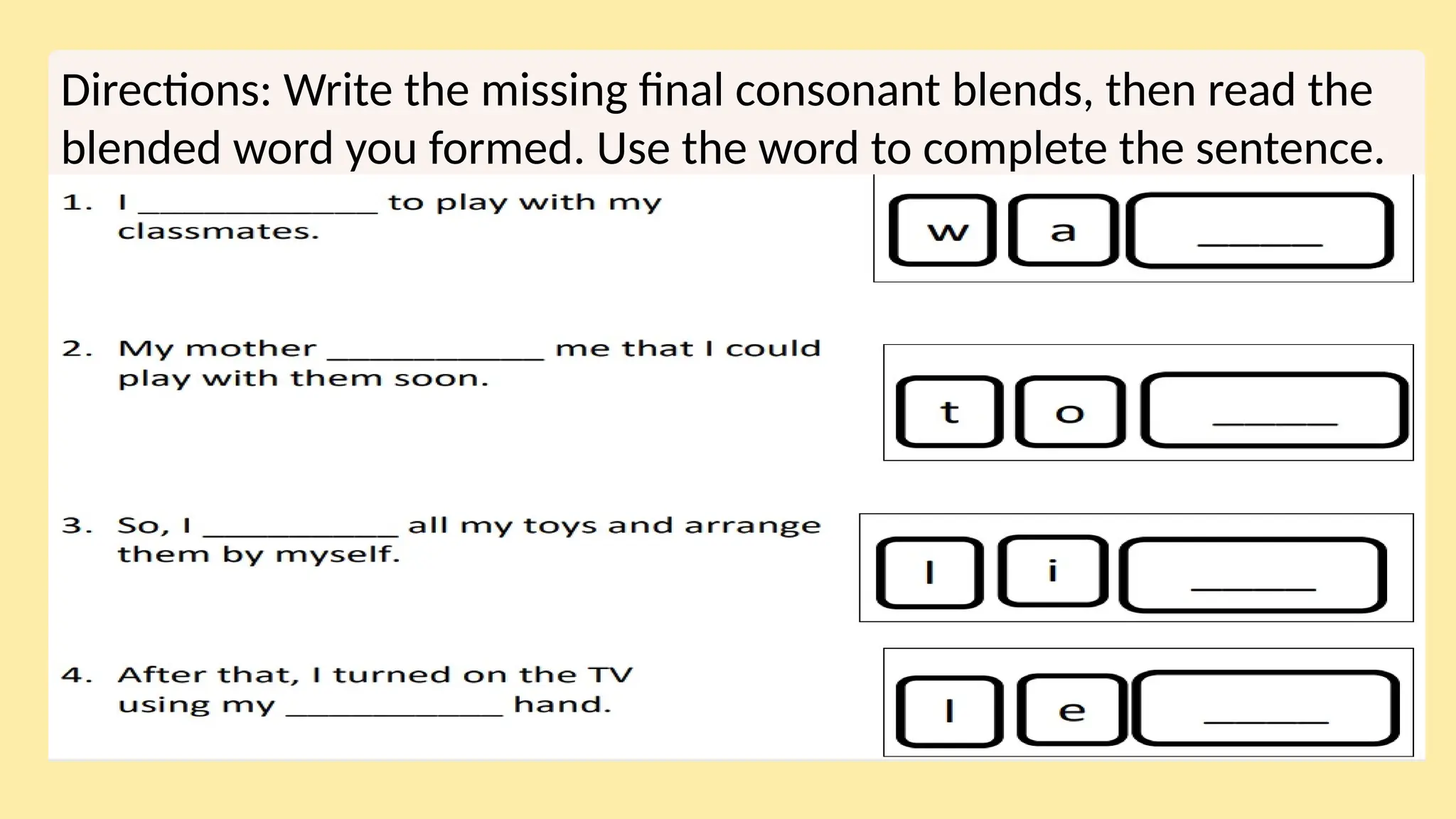 Final Consonant Blends Lesson in English 3 Quarter 2 | PPT