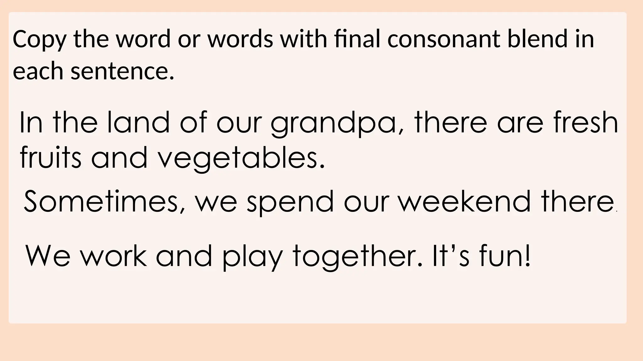 Final Consonant Blends Lesson in English 3 Quarter 2 | PPT