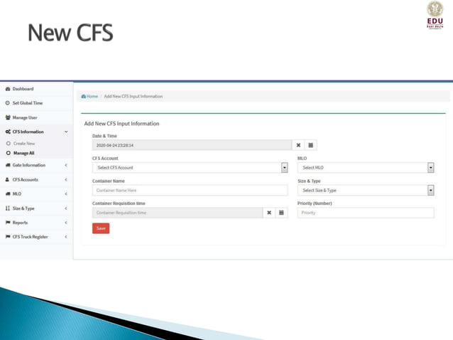 Container Terminal Management System Ppt