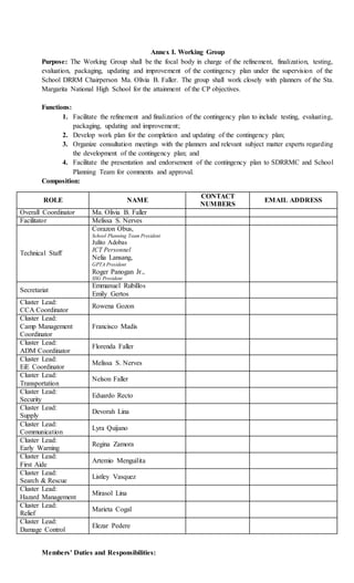 Draft Contingency Plan | DOCX