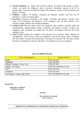 Draft Contingency Plan | DOCX