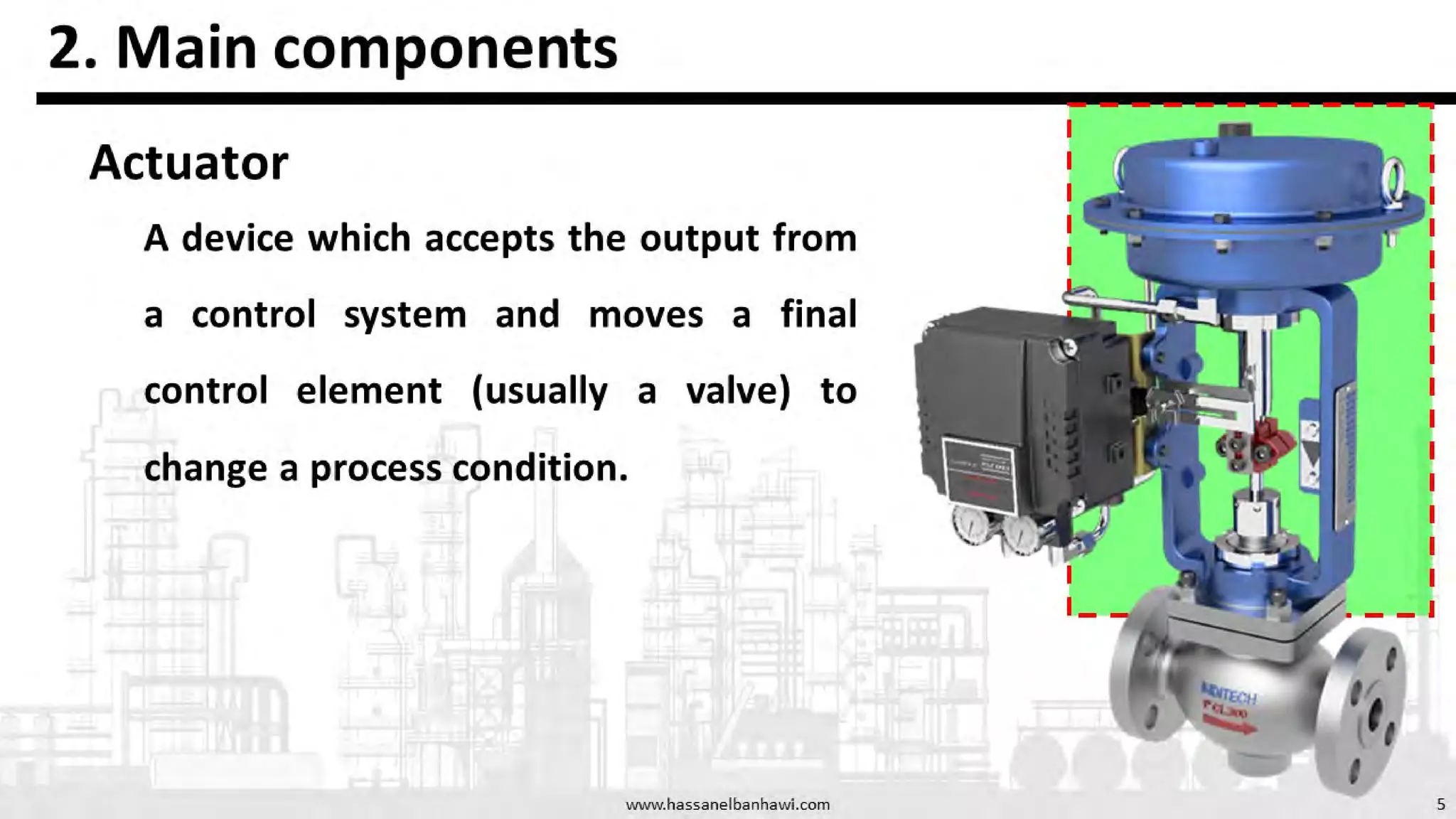 Process control presentation on Final Control Element, components ...