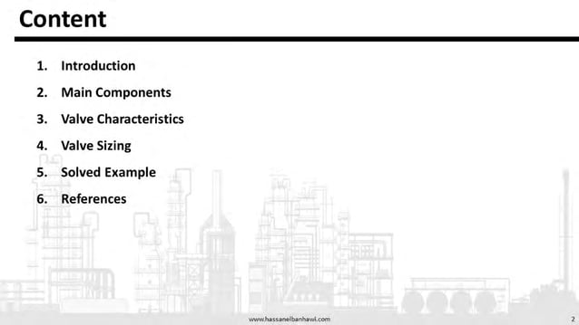 Process control presentation on Final Control Element, components ...