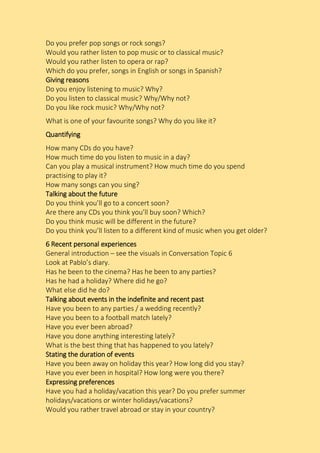 Trinity Conversation Questions | DOCX