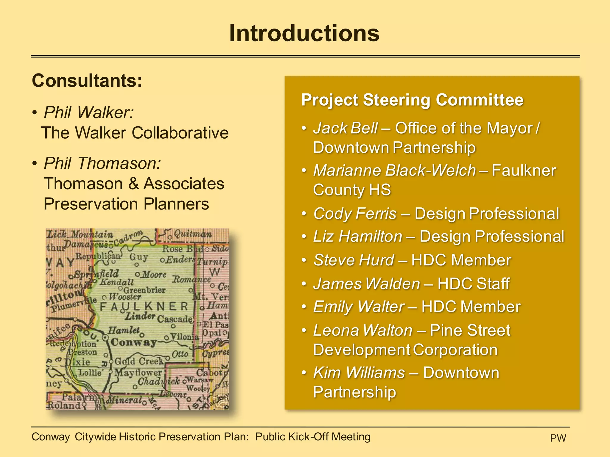 Conway Historic Preservation Plan Kick-Off Meeting | PDF