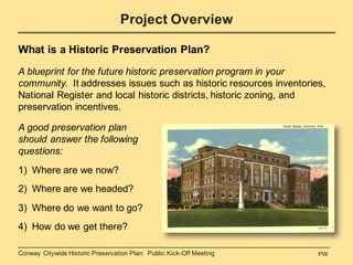 Conway Historic Preservation Plan Kick-Off Meeting | PDF