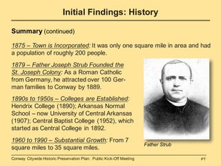 Conway Historic Preservation Plan Kick-Off Meeting | PDF