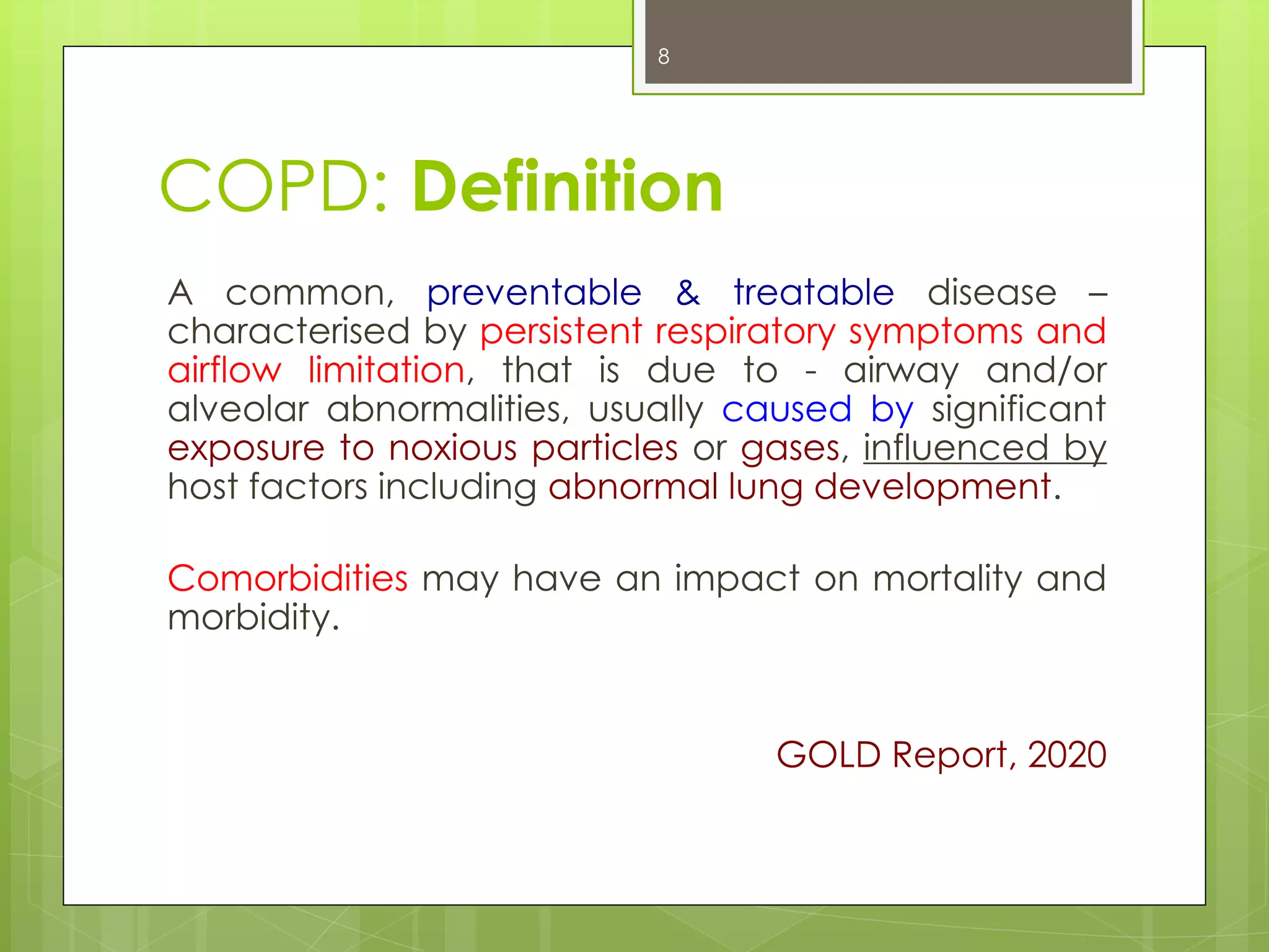 Chronic Obstructive Pulmonary Disease | PPTX