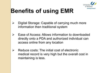 Electronic Medical Records in Canada, Work Org | PPT