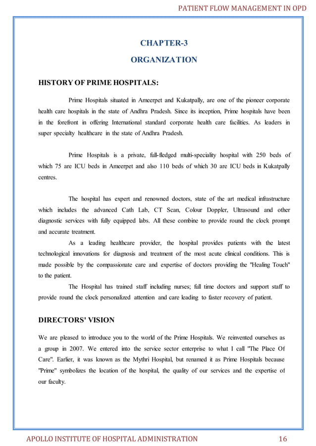 Patient flow management in opd | DOCX | Healthcare Industry | Industries