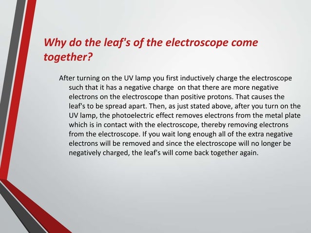 Photoelectric effect and experimental setup | PPTX