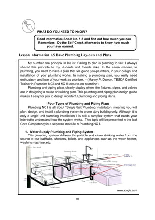 MODULE 1-PLUMBING NC I BY DALEON | PDF