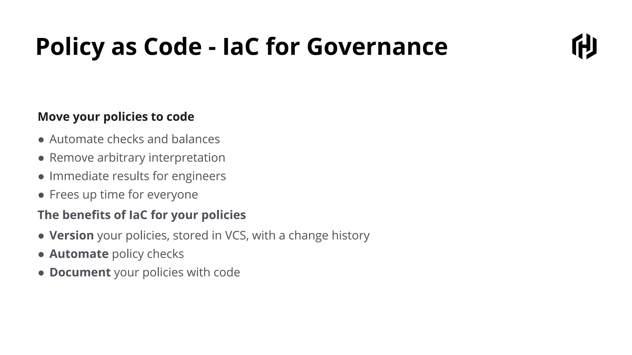 Policy as Code: IT Governance With HashiCorp Sentinel | PPTX | Cloud ...