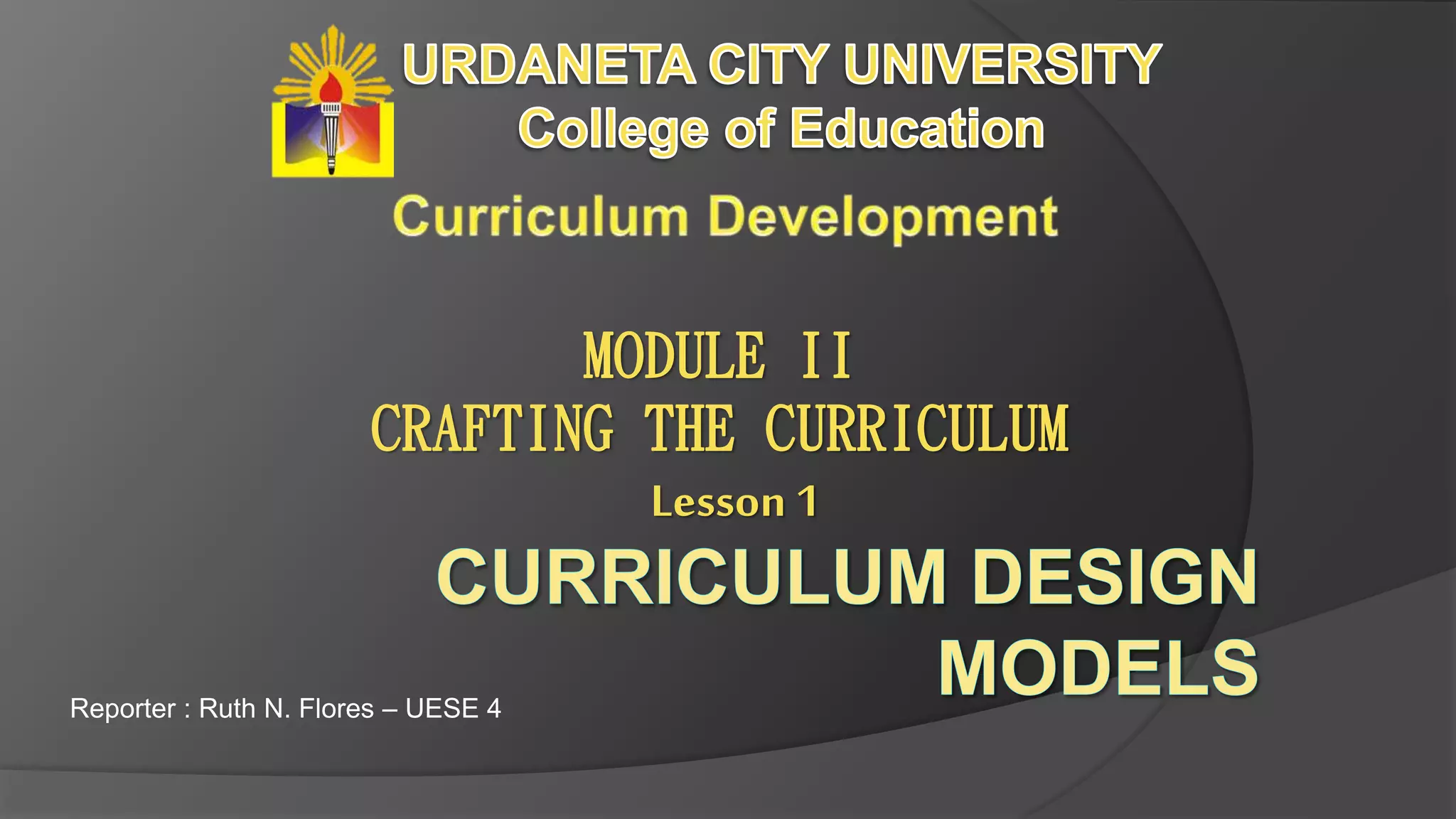 Curriculum Design Models | PPTX