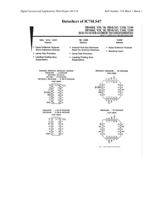 Project Report On 0-9 decade counter | DOCX