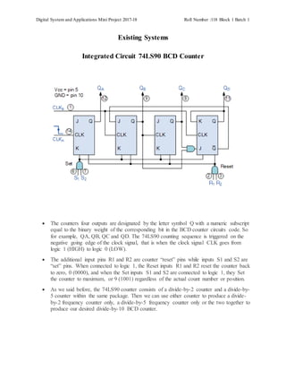 Project Report On 0-9 decade counter | DOCX
