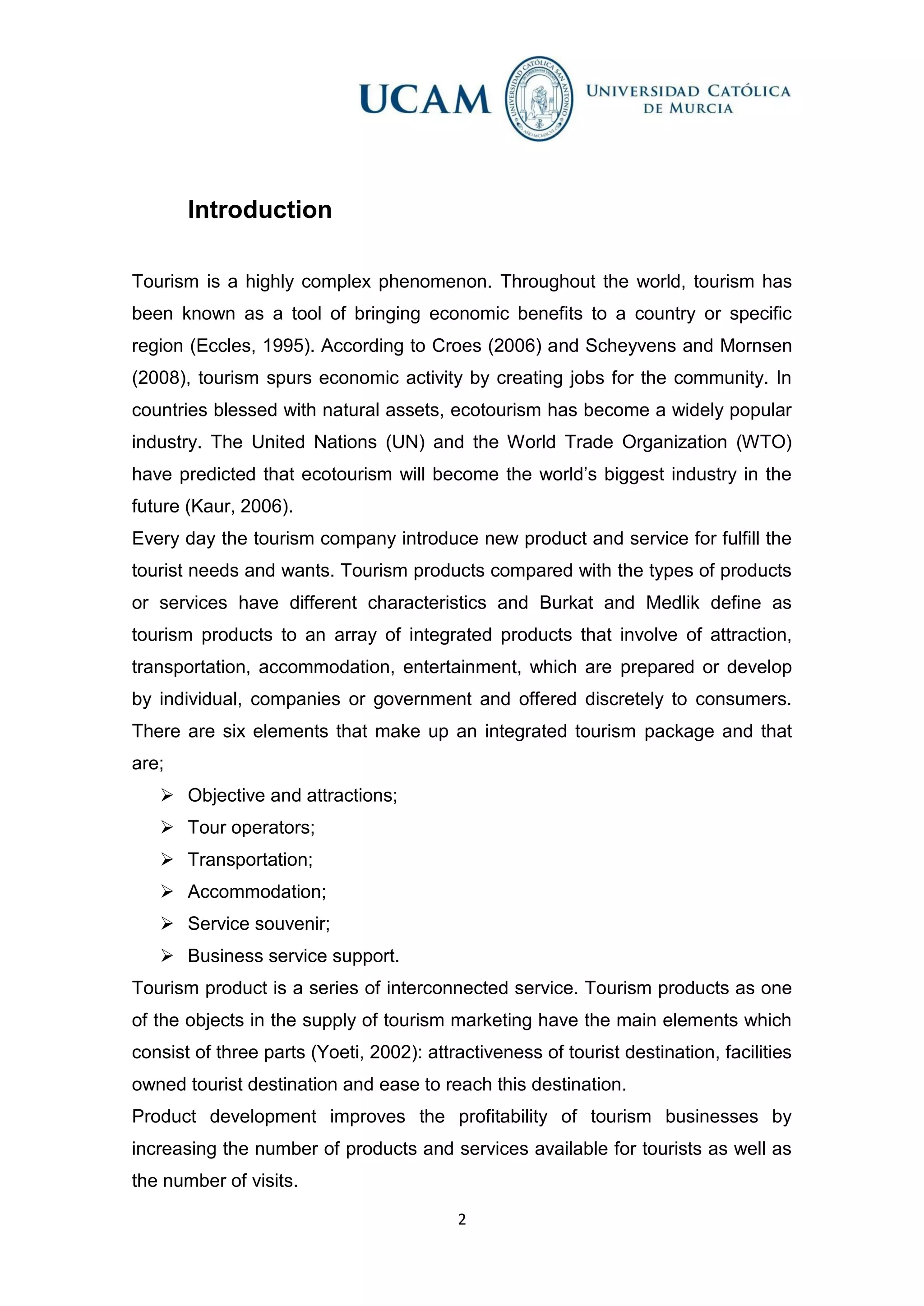 tourism product development | PDF