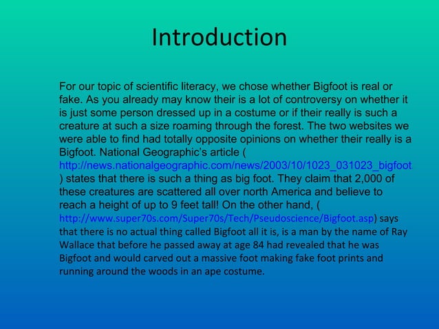 Bigfoot | PPT