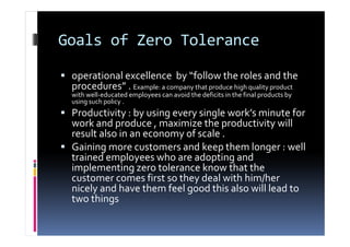 Final copy zero tolerance [read only] | PDF