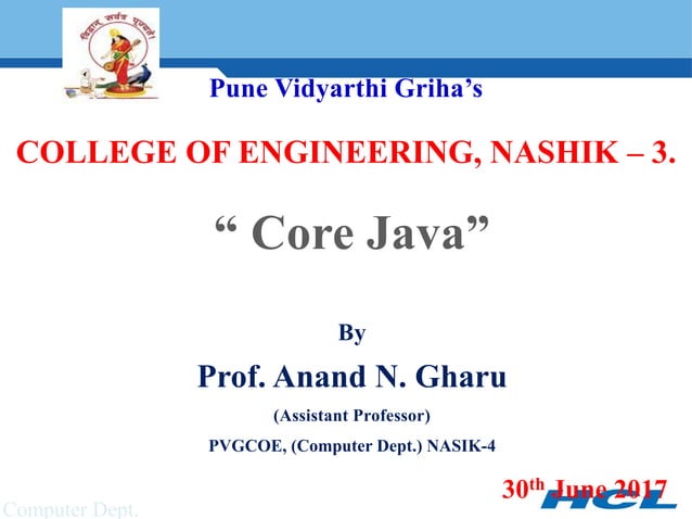 CORE JAVA-1 | PPT