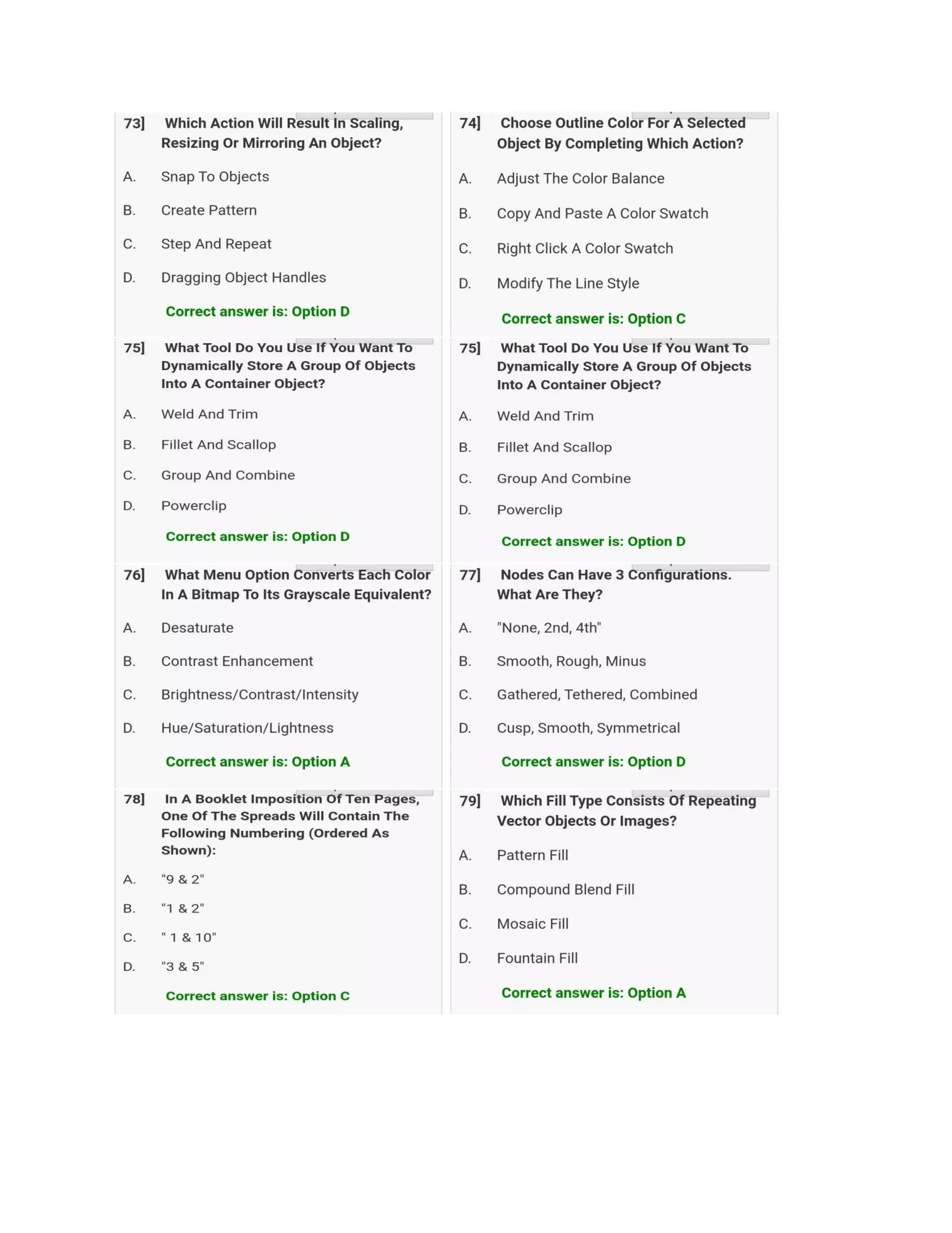 coreldraw question and answer (Disha institute) | PDF