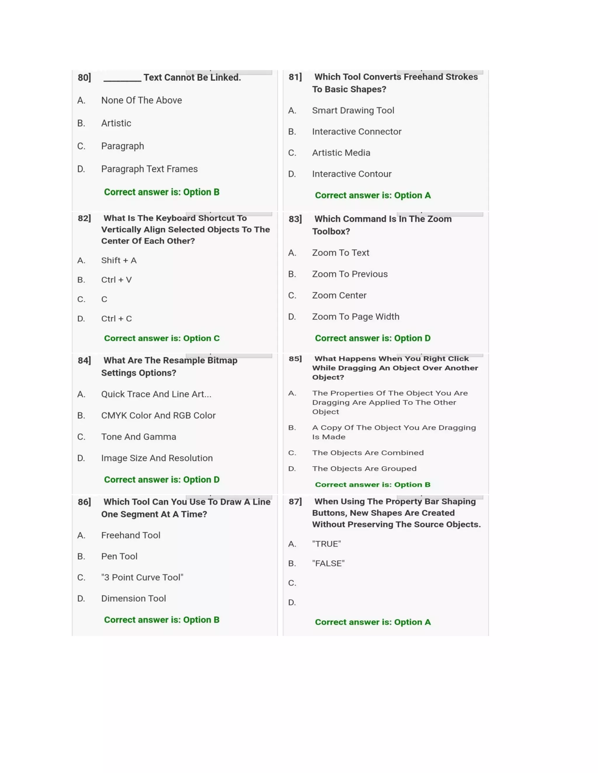 coreldraw question and answer (Disha institute) | PDF