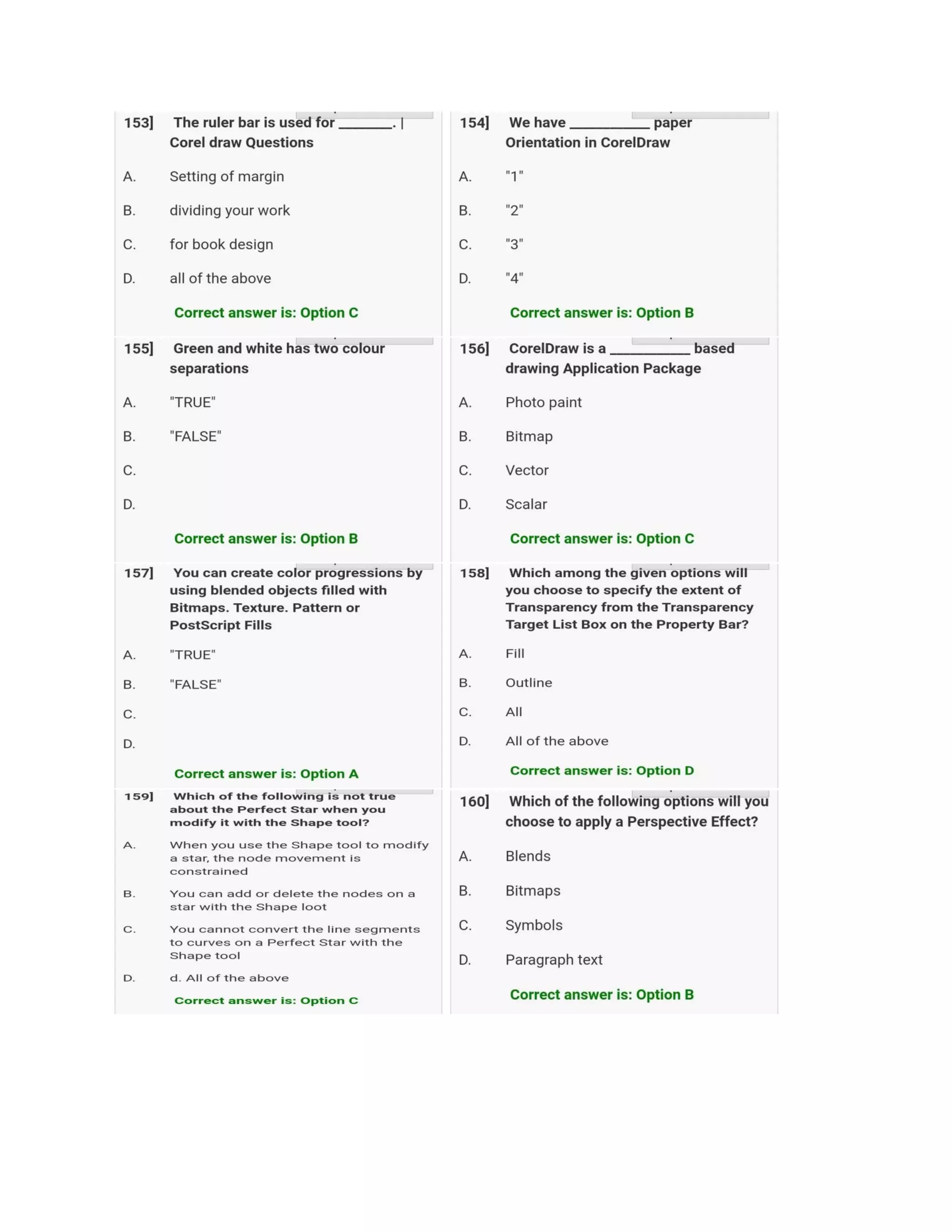 coreldraw question and answer (Disha institute) | PDF