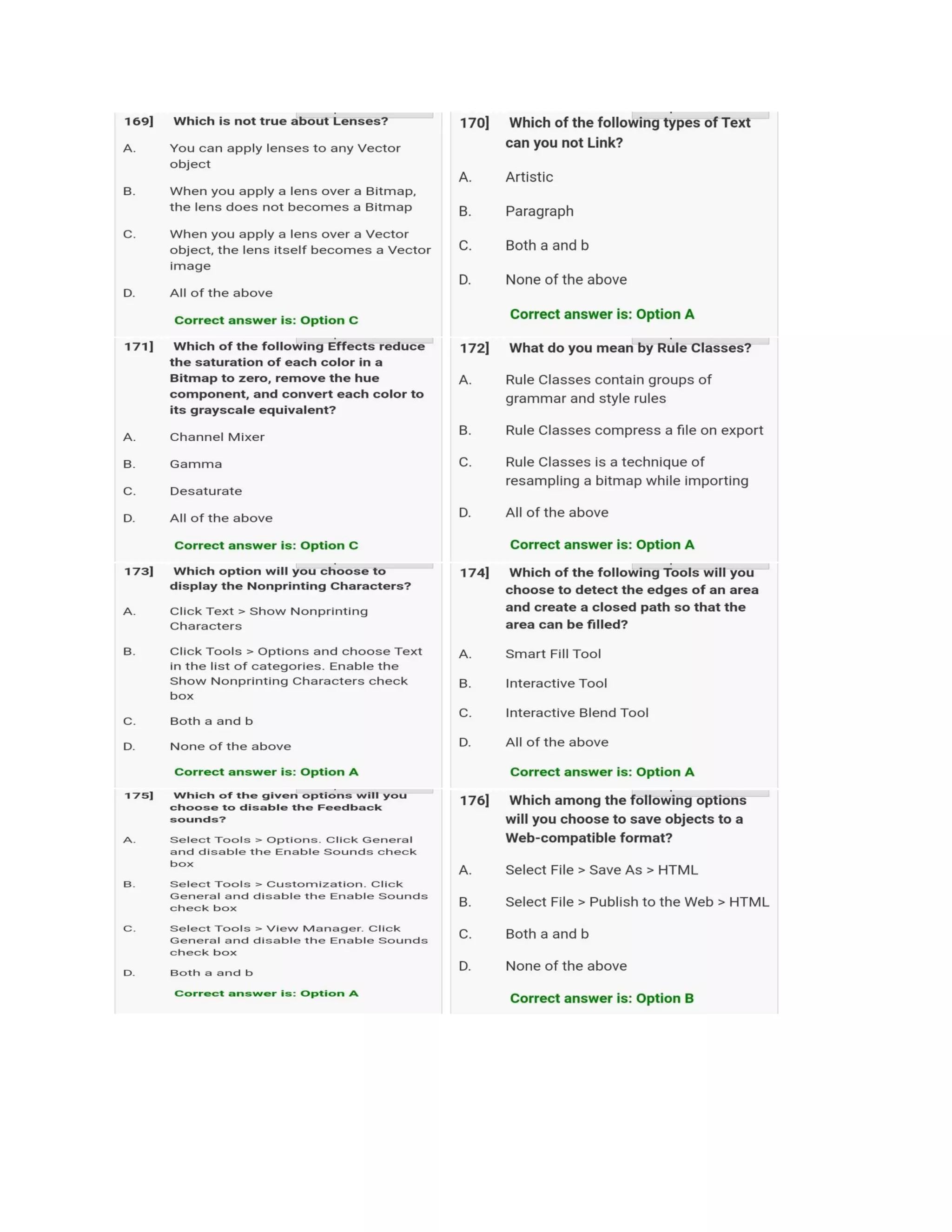 coreldraw question and answer (Disha institute) | PDF