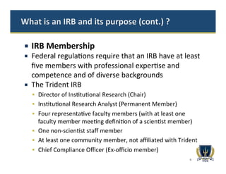 CORE: Ethics from an IRB Perspective | PPT