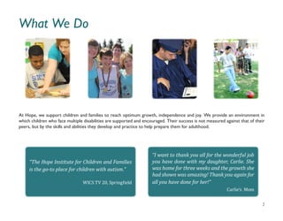 The Hope Institute for Children and Families Brochure | PDF