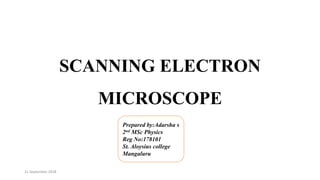 Scanning electron microscope(SEM) | PPTX