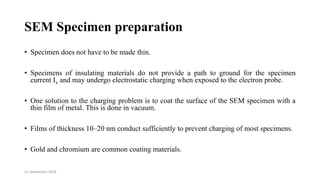 Scanning electron microscope(SEM) | PPTX | Physics | Science