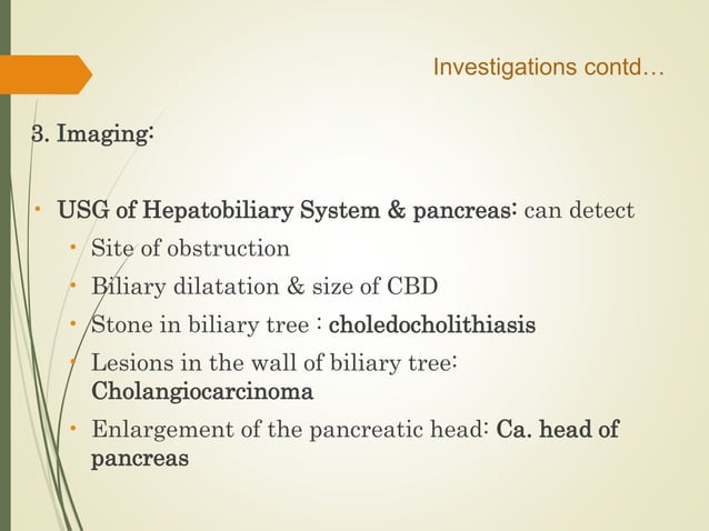 Surgical Jaundice investigations & management | PPTX | Blood Disorders ...