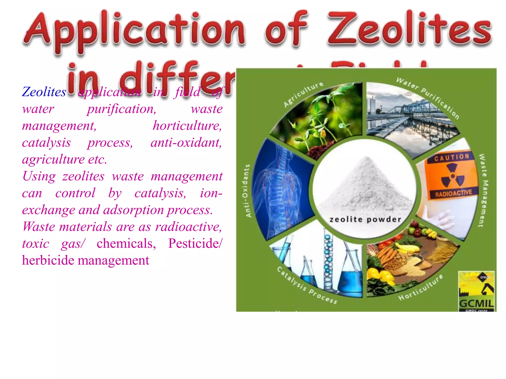zeolites and their applications | PPTX