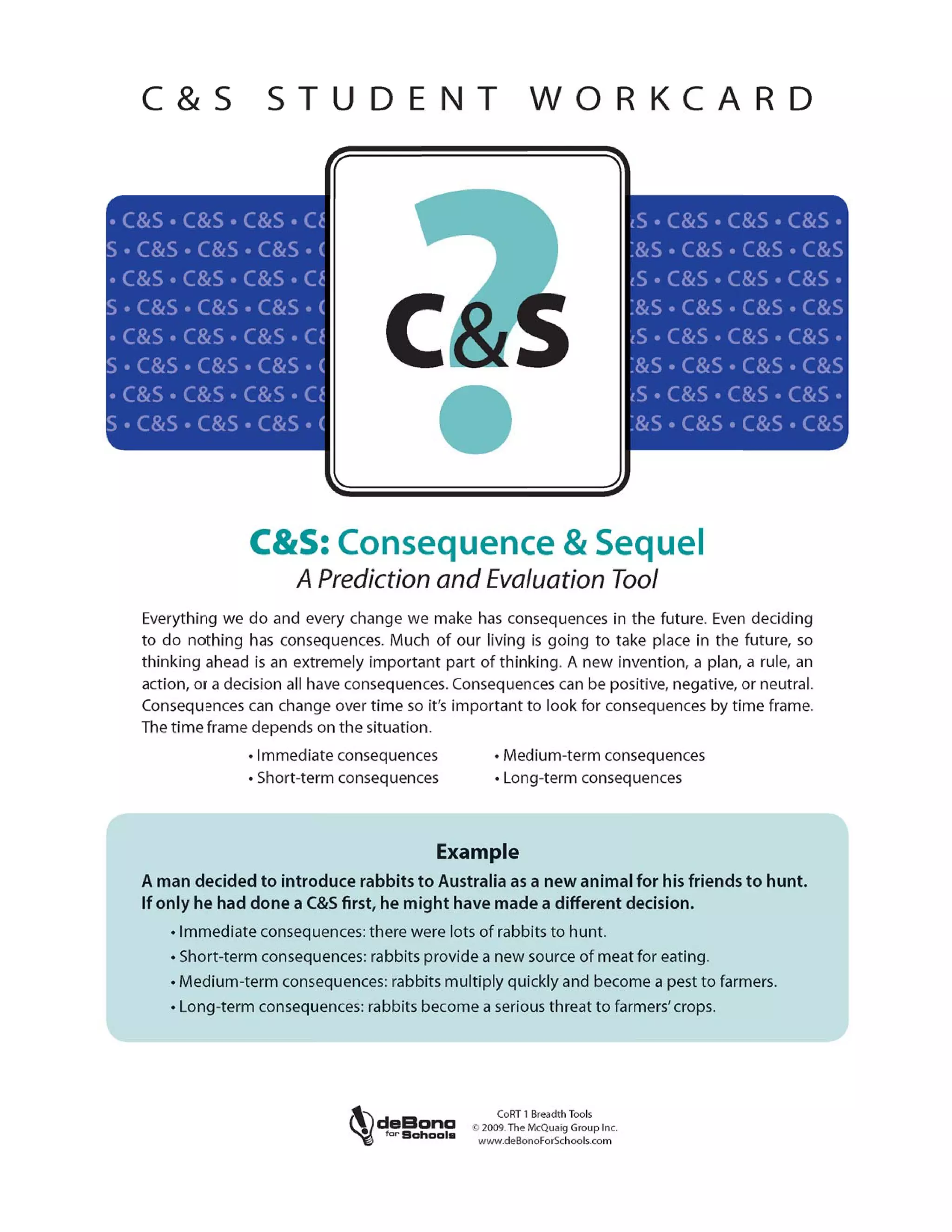 CoRT 1 Breadth Thinking Tools Workbook | PDF