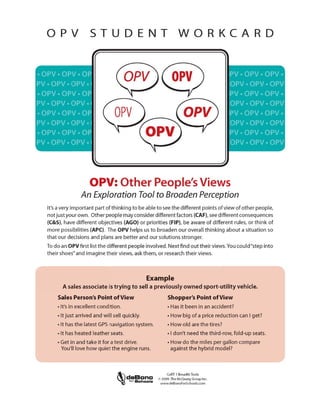 CoRT 1 Breadth Thinking Tools Workbook | PDF