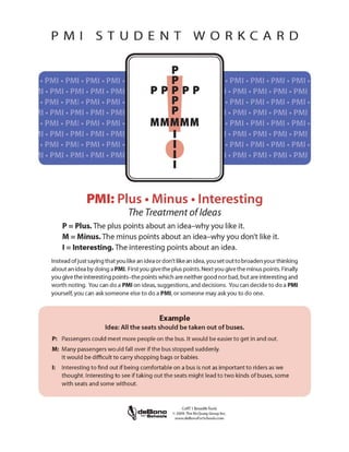 CoRT 1 Breadth Thinking Tools Workbook | PDF