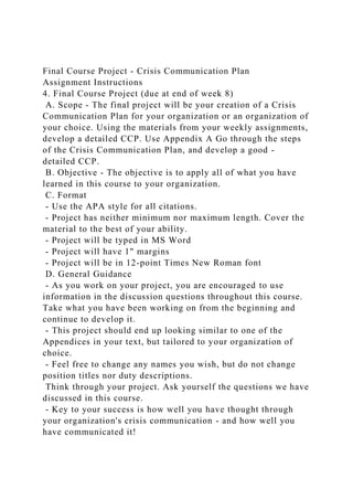 Final Course Project - Crisis Communication PlanAssignment Instr.docx