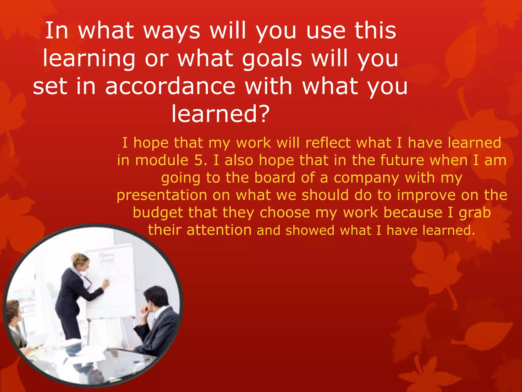 Final course reflection | PPTX