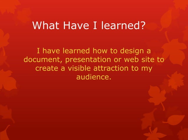 Final course reflection | PPT