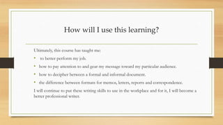 Final Course Reflection - ENC3250 | PPTX