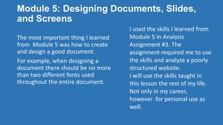 Final course reflection assignment | PPT