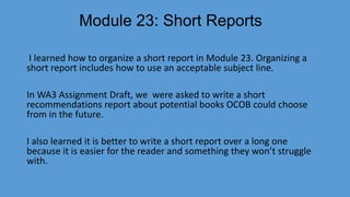 Final course reflection assignment | PPT