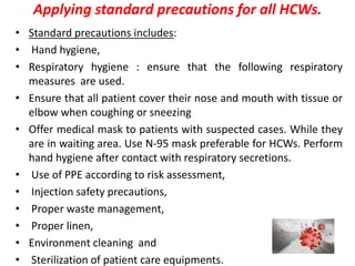 PREVENTION OF CORONA VIRUS INFECTION AMONG HEALTH WORKERS & PATIENTS | PPTX